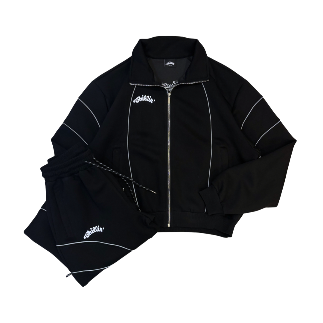 REFLECT LINE TRACKSUIT - BLACK – Chillin' STORE